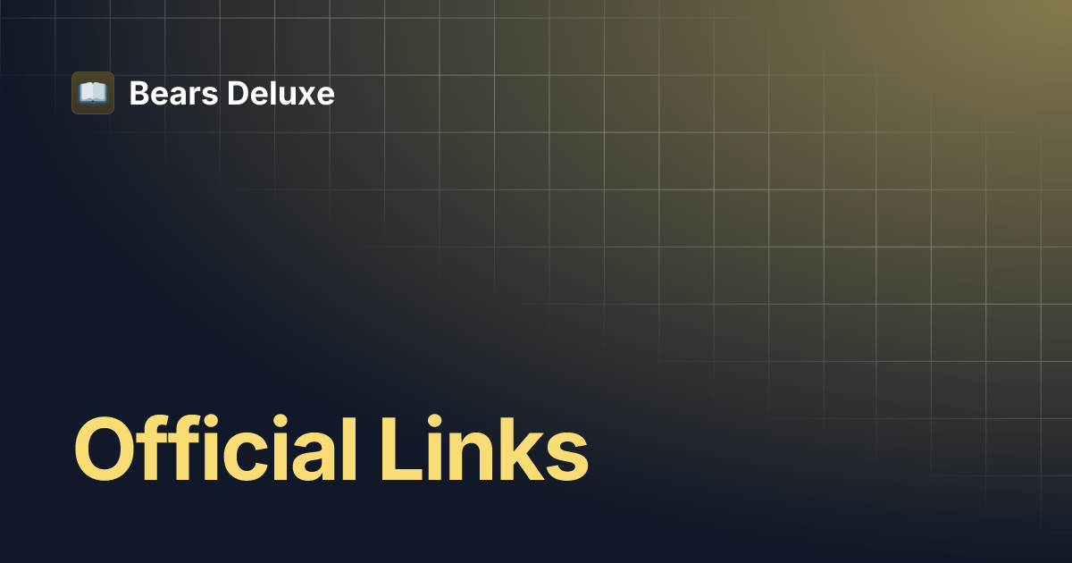 Official Links | Bears Deluxe